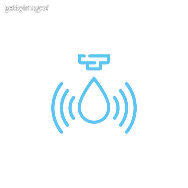 Water sensor vector icon. Water flow drop control sensor logo design ...