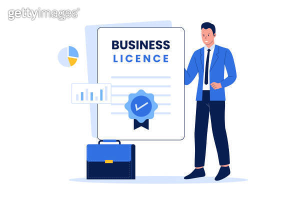 Business license illustration 이미지 (2022713350) - 게티이미지뱅크