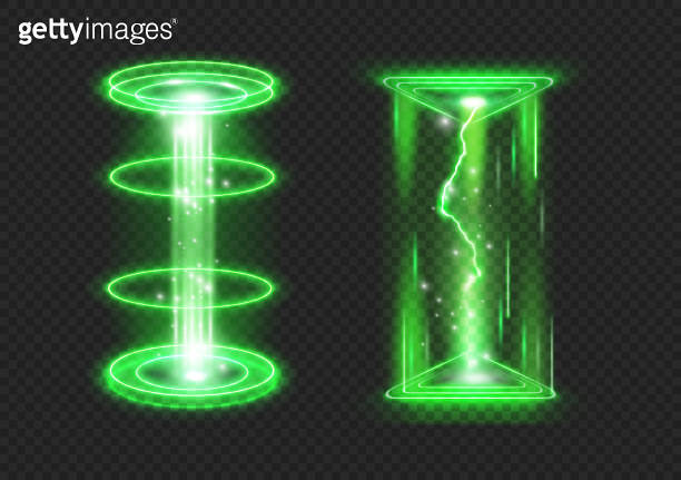 Portal for game, isolated futuristic teleportation effect with ...