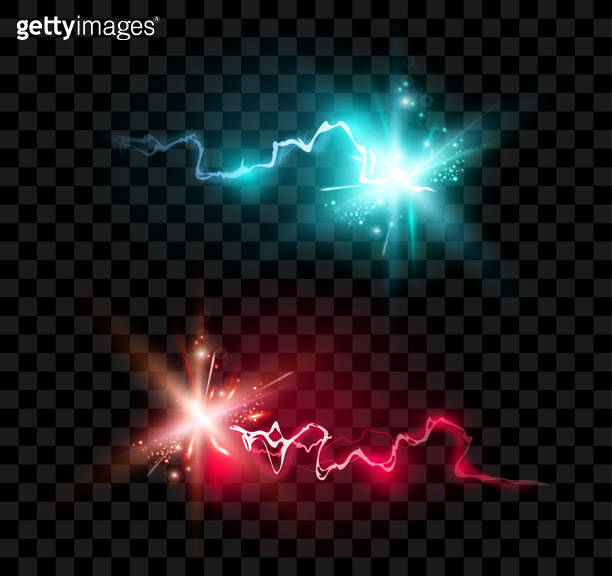 Flash light thunderbolt spark versus fight. Vector thunderbolt flight ...