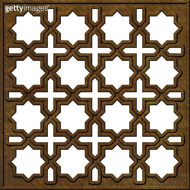 Arabic geometric pattern. Islamic ornament mashrabiya panel. Wall ...