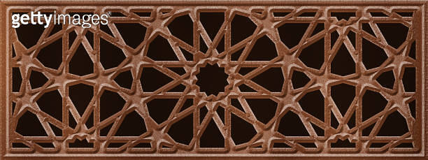 Arabic geometric pattern. Islamic ornament mashrabiya panel. Wall ...