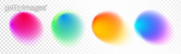 Set color circle gradient noise gradation. Abstract colorful watercolor ...