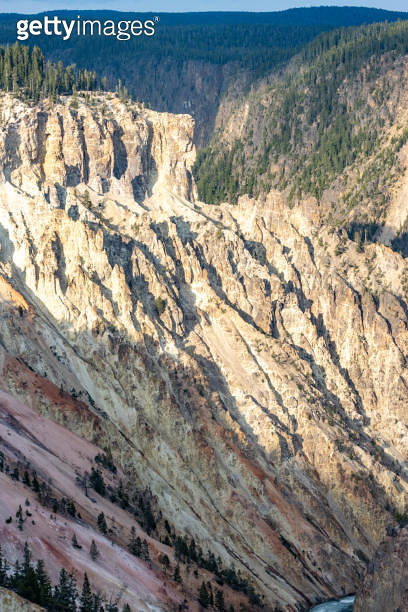 Rhyolite at Grand Canyon of Yellowstone River in Yellowstone National ...