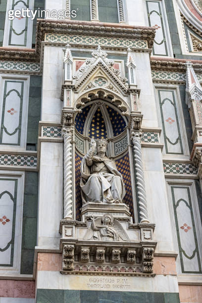 Pope Eugene IV on Duomo Santa Maria del Fiore at Florence in Tuscany ...