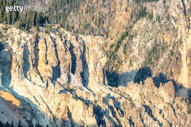 Rhyolite at Grand Canyon of Yellowstone River in Yellowstone National ...