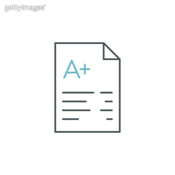 Exam Paper Duocolor Line Icon Design with Editable Stroke. Suitable for ...