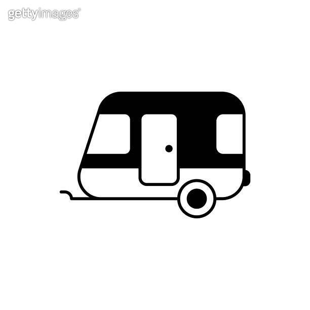 Camper Solid Icon Design. Suitable for Infographics, Web Pages, Mobile ...