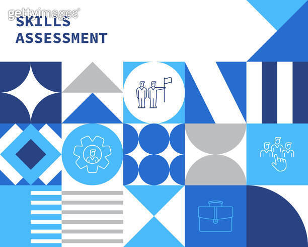Skills Assessment Concept Infographic Design with Editable Stroke Line ...