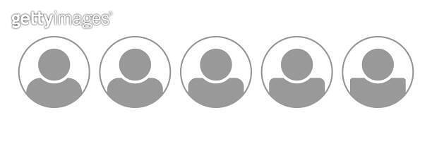 Plain pictogram user avatar headshot. Login profile button or log out ...