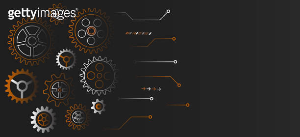 Innovation concept in high-tech gear design. Abstract vector ...