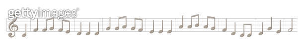 Music note sheet, staff lines for musical concert, karaoke singing or ...