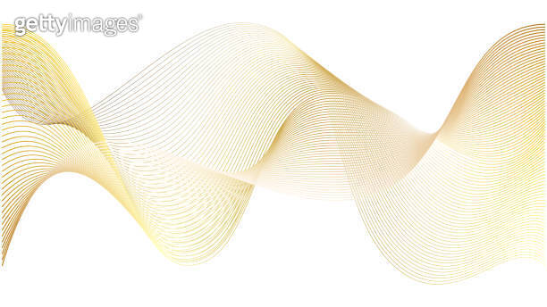 Golden wave line abstract background. Magic detailed water 3d ripple ...