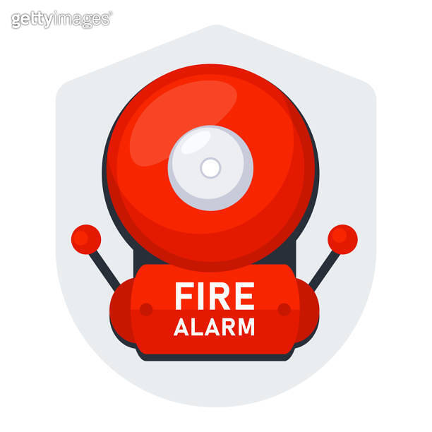 Red Fire Alarm Bell Alarm System Signal Device Prevention Emergency