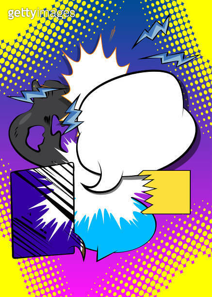 Super Cartoon Background, comic book abstract backdrop. Retro vector ...