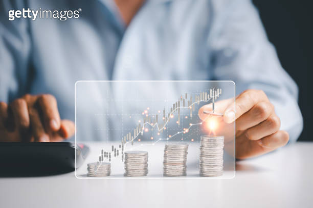 Business investment profit and deposit dividend saving growth ...
