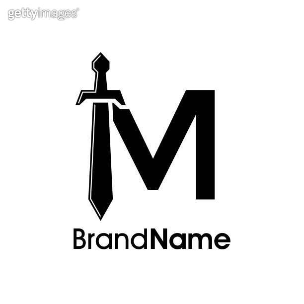 Simple and Modern Initial M Sword symbol 이미지 (1996222601) - 게티이미지뱅크