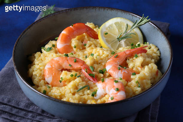 Prawn or Shrimp Risotto a healthy Italian recipe 이미지 (2151903082) - 게티이미지뱅크