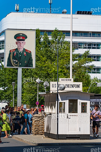 Checkpoint Charlie, a symbol of Cold War in Berlin, Germany (2149711903 ...
