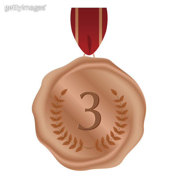 Glittering bronze medal with ribbon.”Color versions" 이미지 (2149905149 ...