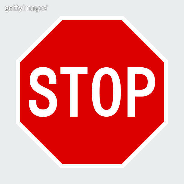 Stop sign. Easy editable vector design. 이미지 (2157650623) - 게티이미지뱅크