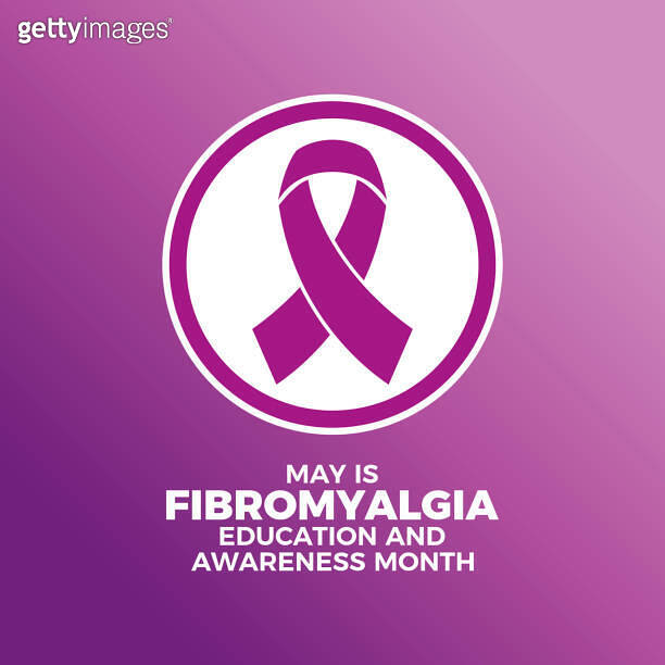 May is Fibromyalgia Education and Awareness Month poster vector ...