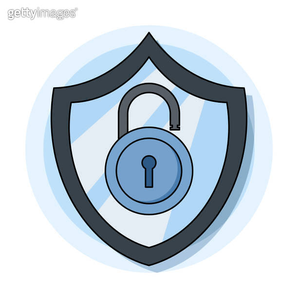 Data Protection Concept, active lock security, Data Security and Cyber Security, Security Shield ...