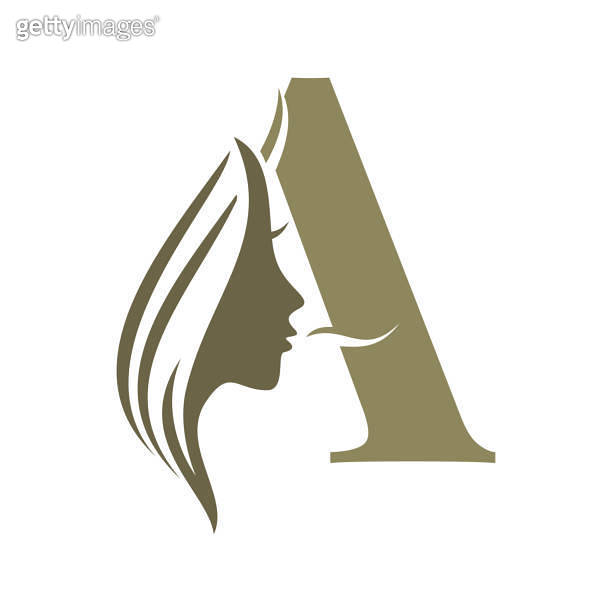 Letter A Beauty Face Logo 이미지 (2083633509) - 게티이미지뱅크