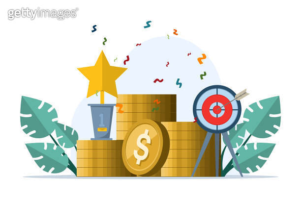 Successful work achievement or team victory, work achievement and ...