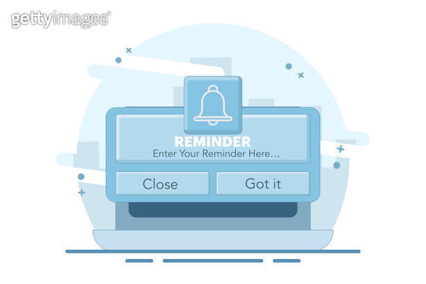 Reminder Concept. Notification calendar reminder. Business planning ...