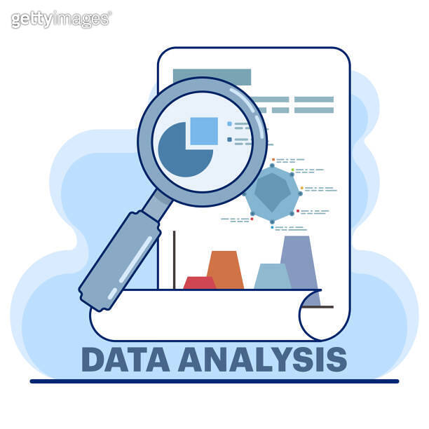 concept of data analysis and financial research with data analysis of ...
