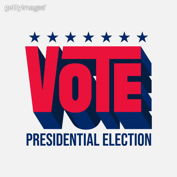 Vote 2024 sticker for presidential election of America. Election day ...