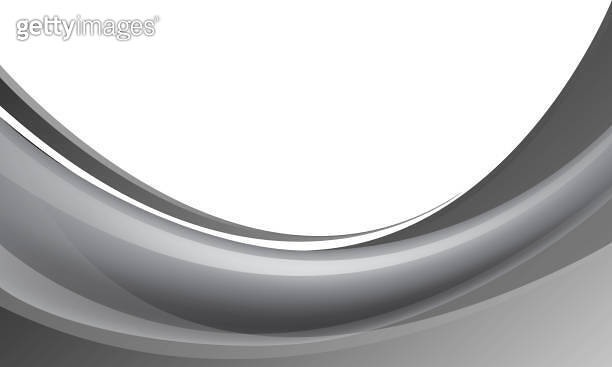Abstract grey glossy curve overlap on white blank space design modern futuristic background ...
