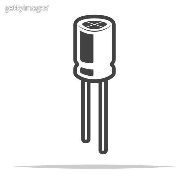 Electrolytic capacitor component icon transparent vector isolated 이미지 ...