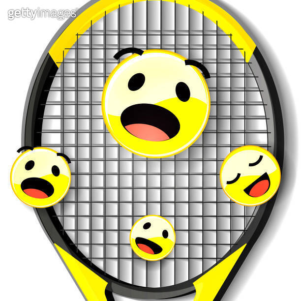 Game sport and victory concept in cartoon style. Sports tennis racket ...