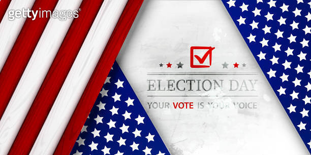 Election voting concept in realistic style. Vote in the USA, banner ...