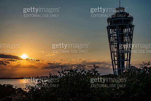 The Sea Candle Tower in Enoshima Fujisawa City, Kanagawa, Japan 이미지 ...