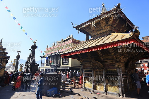 tourist visit the Harati Ajima Temple in Swayambhunath area 이미지 ...