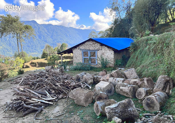 birethanti, a village in poon hill trekking circle at Gandaki province ...