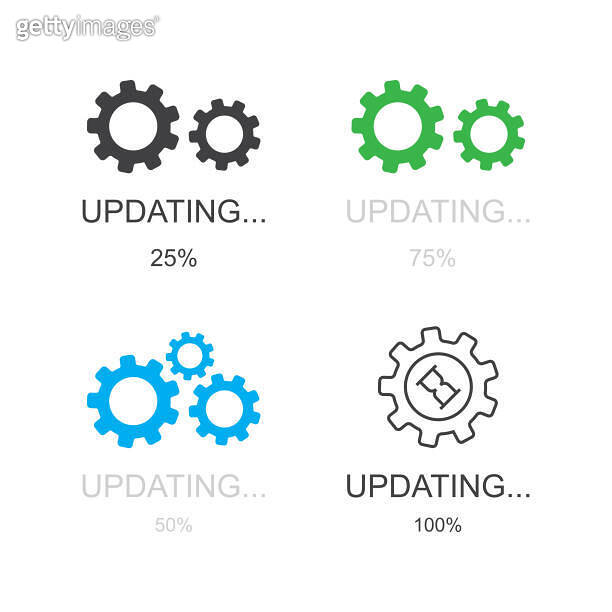 Updating Icon Set Isolated On White Background Vector Design. 이미지 ...