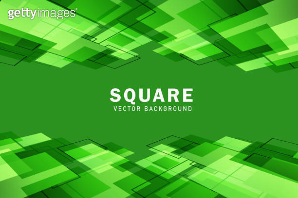 Modern Green geometric background with overlapping square shape 이미지 ...