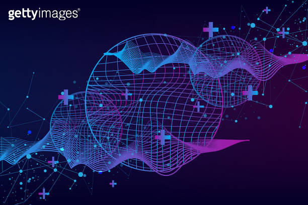 Modern science technology abstract background using circle shapes ...