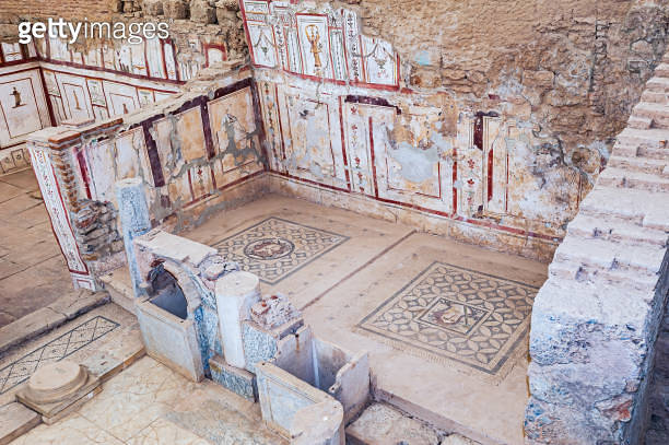 Ephesus terrace houses are located on the hill, opposite the Hadrian ...