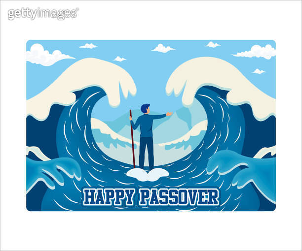 Passover Exodus from Hebrew Egypt. Happy Easter Poster Jewish Holiday ...