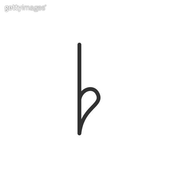 Musical note, linear icon. Line with editable stroke (2123812785) 일러스트 ...