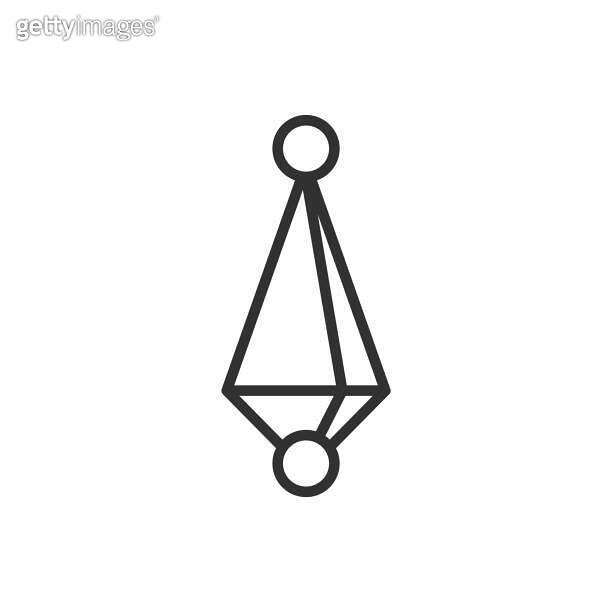 Bone for animation, linear icon, 3d program tool, rigging. Line with ...