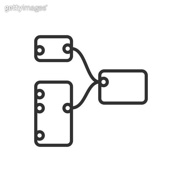 Nodes, linear icon, 3D modeling tool. Line with editable stroke 이미지 (2066472739) - 게티이미지뱅크