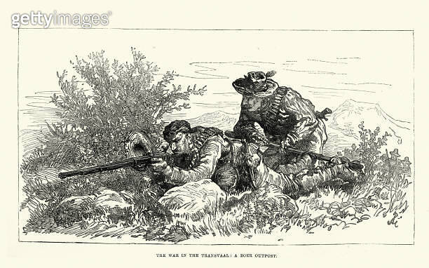 Boer snipers, marksmen, during the First Boer War, 1881, History 19th ...
