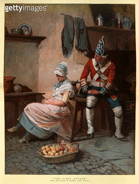 The First attack, Soldier flirting with a young woman, History ...