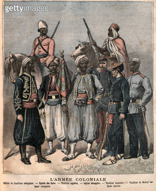 French colonial army military uniforms, Soldiers, Senegal, Algeria ...